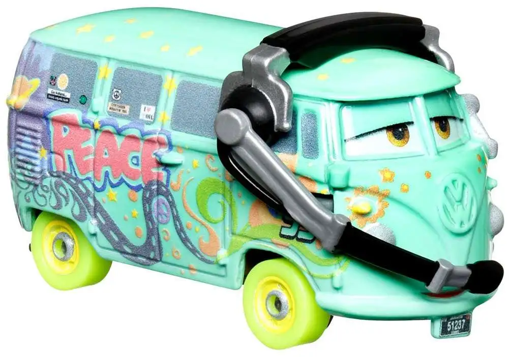 Disney Pixar Cars Glow Racers Fillmore 155 Diecast Car Mattel Toys - ToyWiz