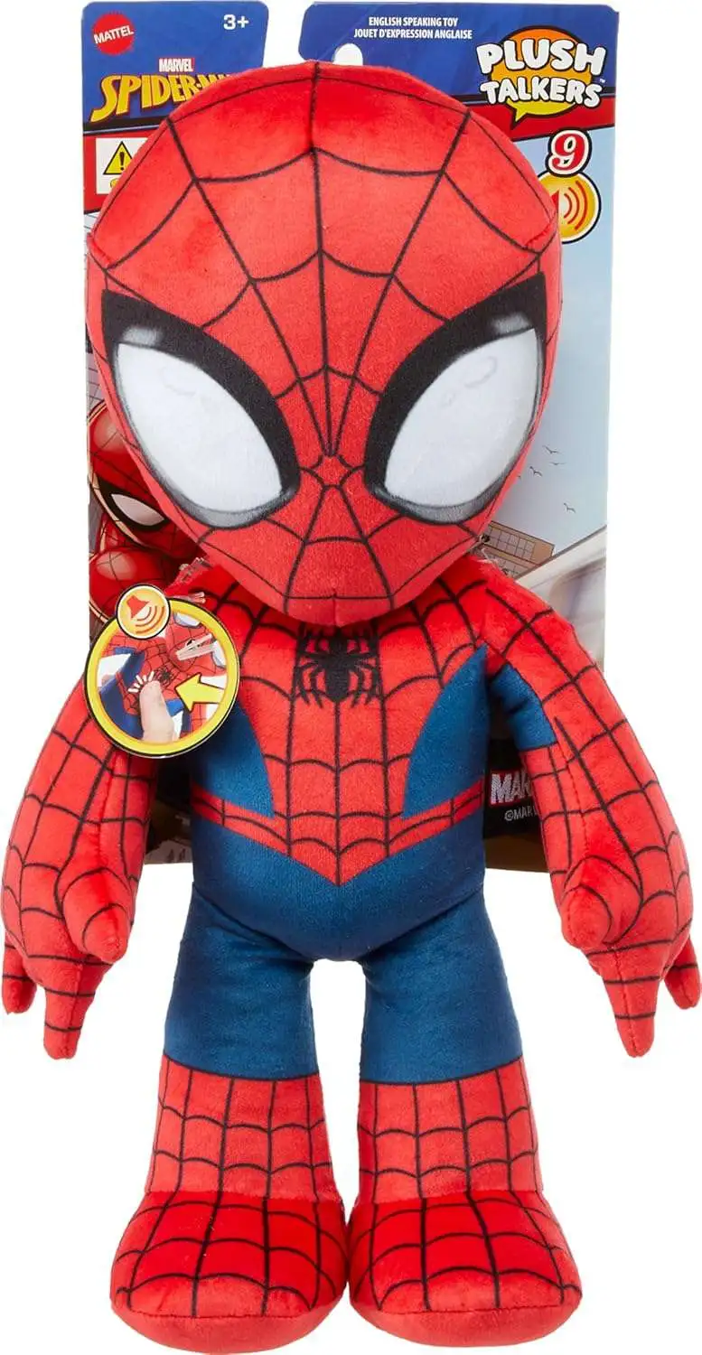 Marvel Plush Talkers Spider-Man 11.75 Plush with Sound Mattel - ToyWiz