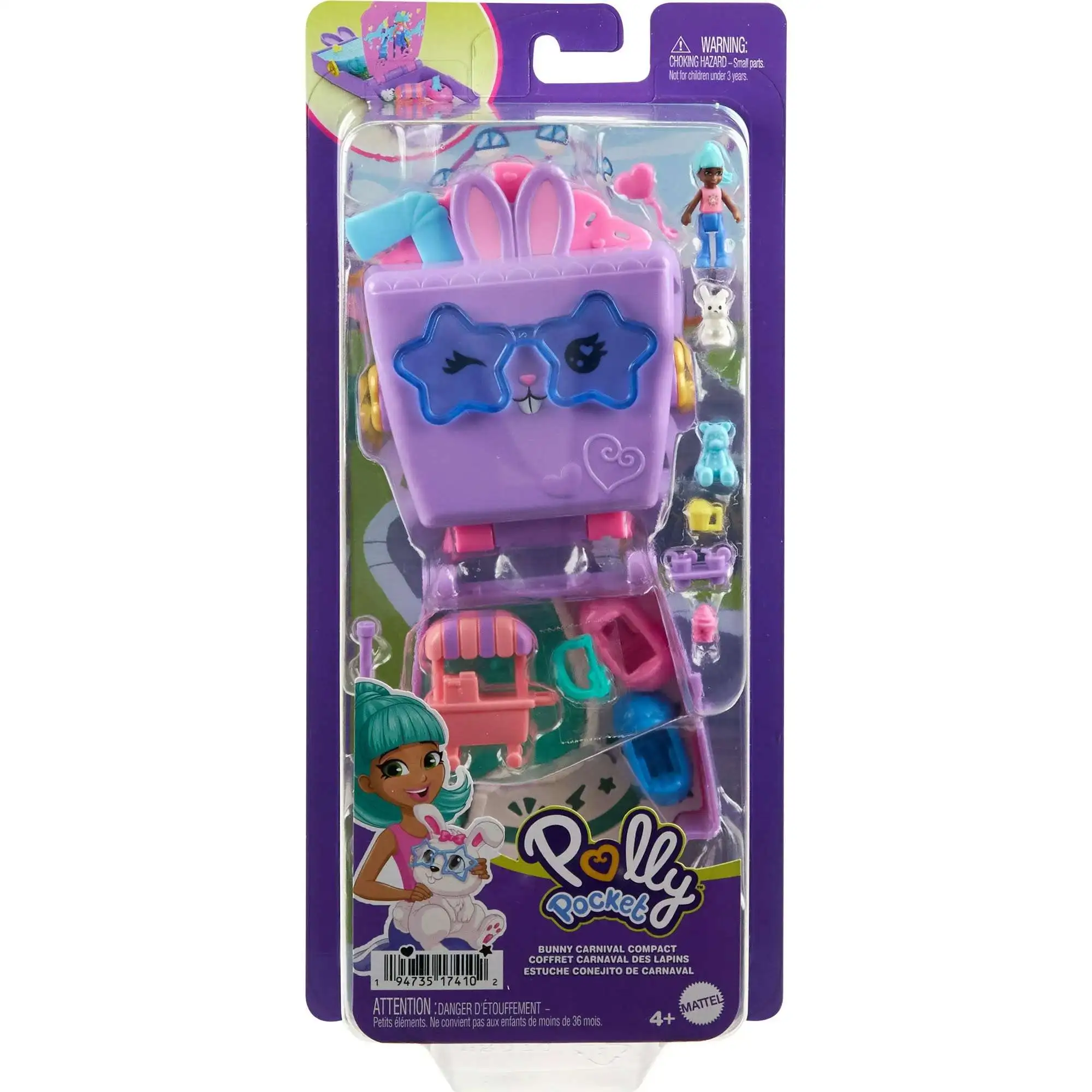 Polly Pocket Micro Bunny Carnival Compact Playset Mattel Toys - ToyWiz