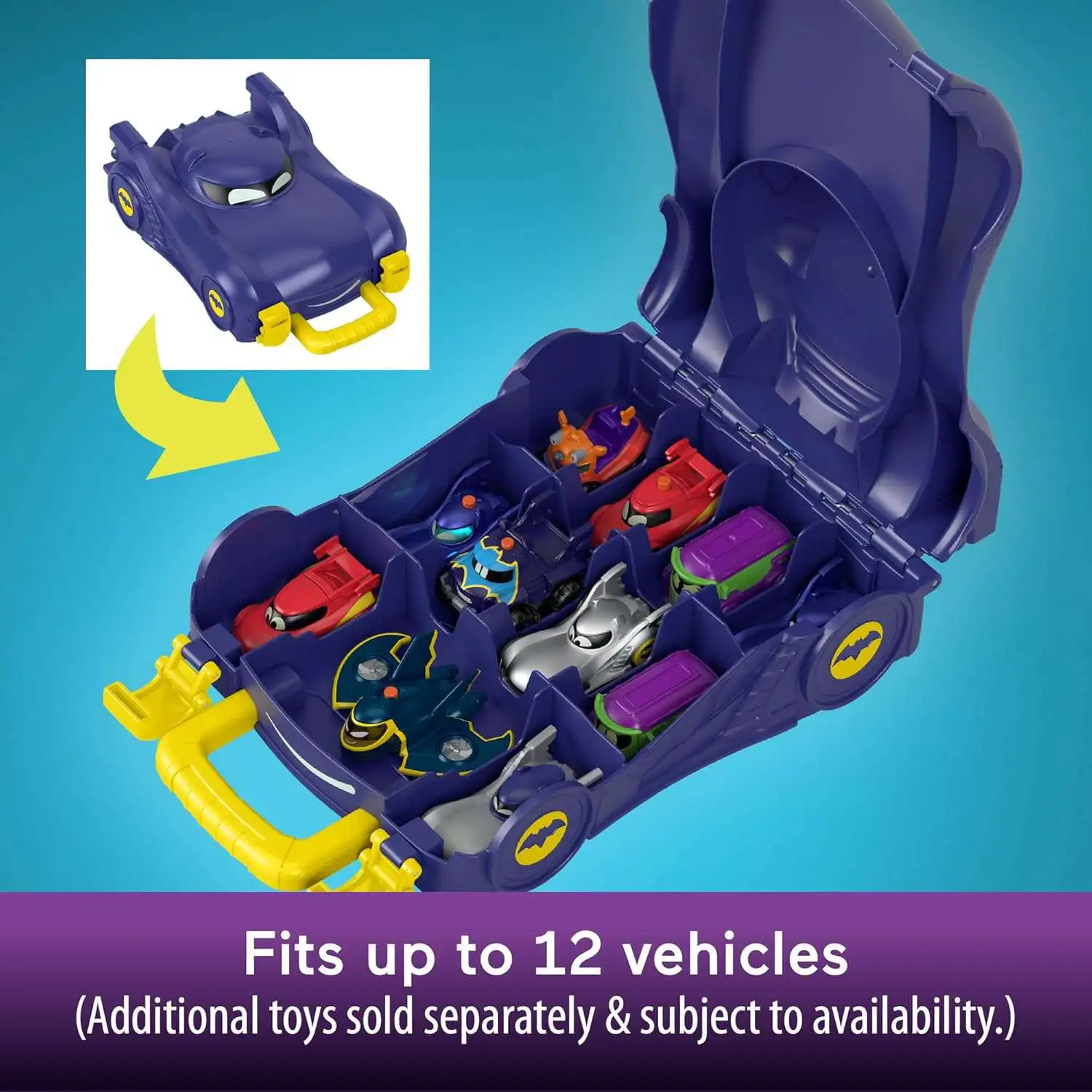 Fisher Price DC Batwheels Batcast Metal Batwheels 155 Carry Case Holds ...