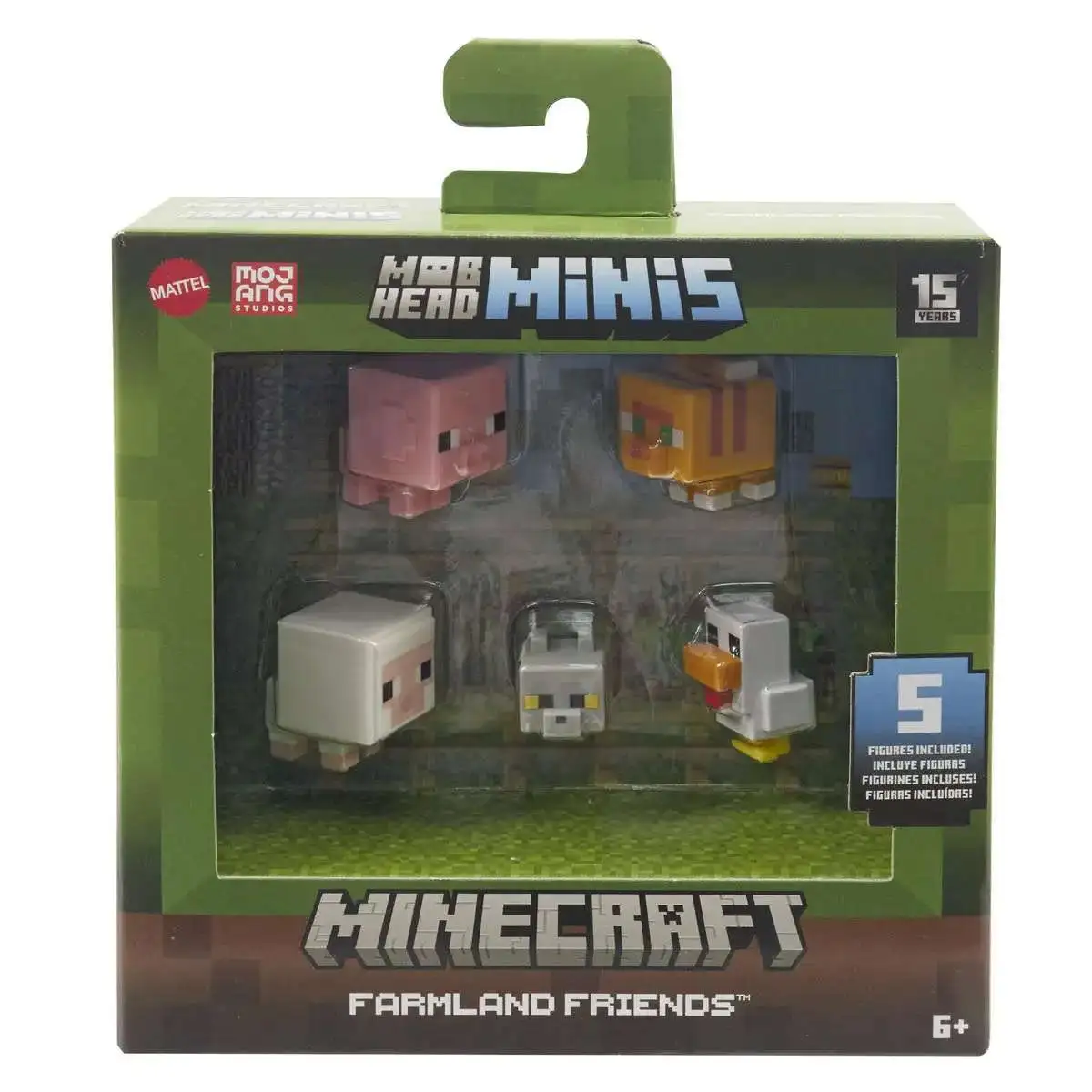 Minecraft Mob Head Minis Farmland Friends 3.25 Mini Figure Set Mattel ...