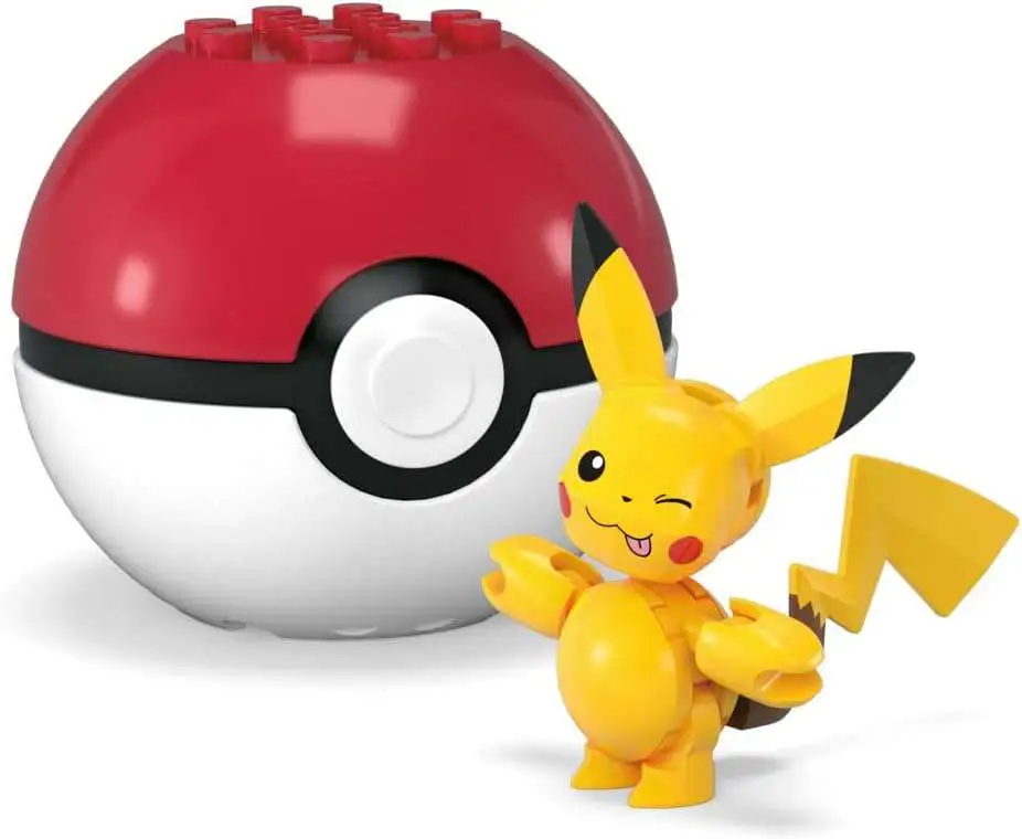 Pokemon Series 18 Pikachu Set Winking, Tongue Out Mega Construx - ToyWiz