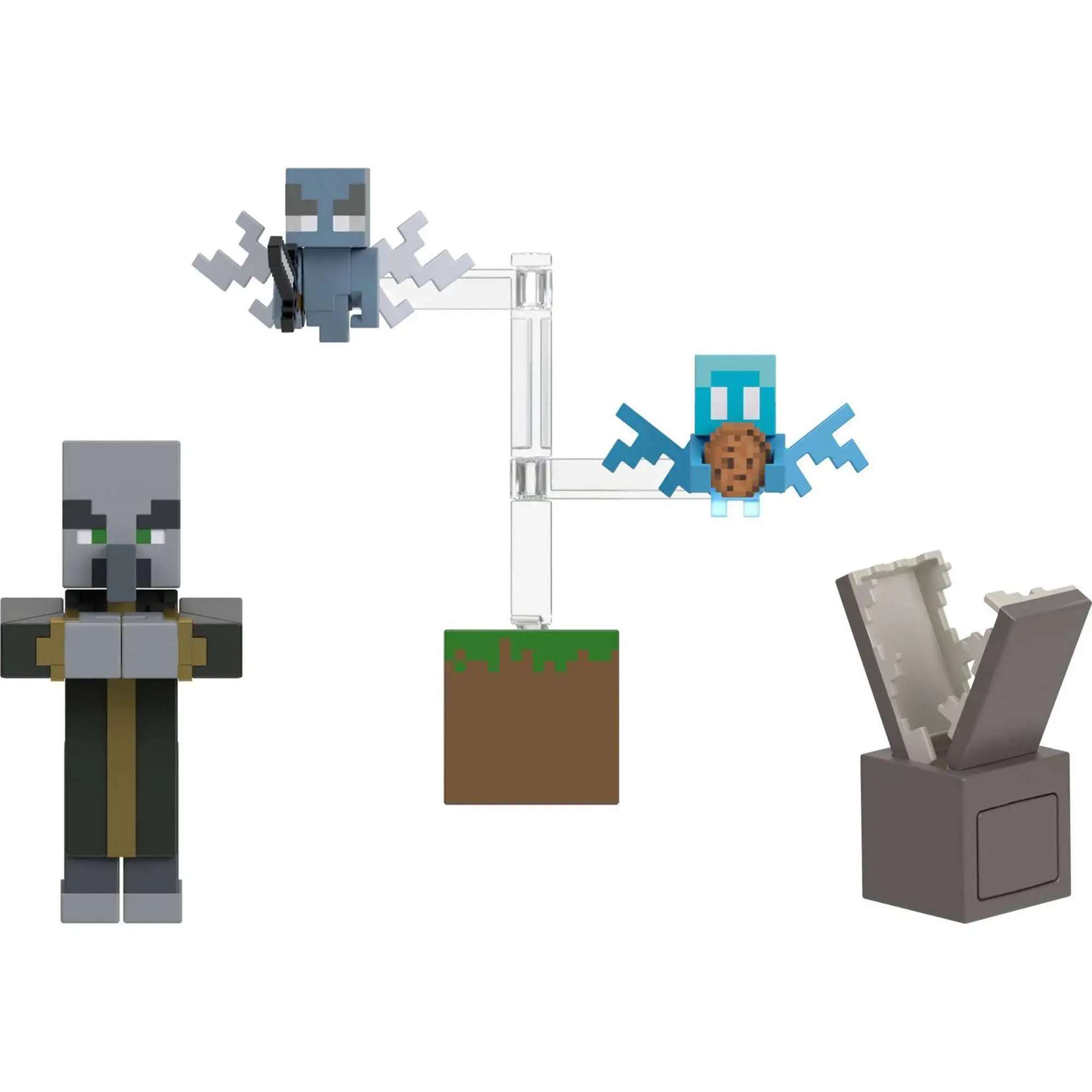 Minecraft Evoker Magic Mobs 3.25 Action Figure 2-Pack Mattel Toys - ToyWiz