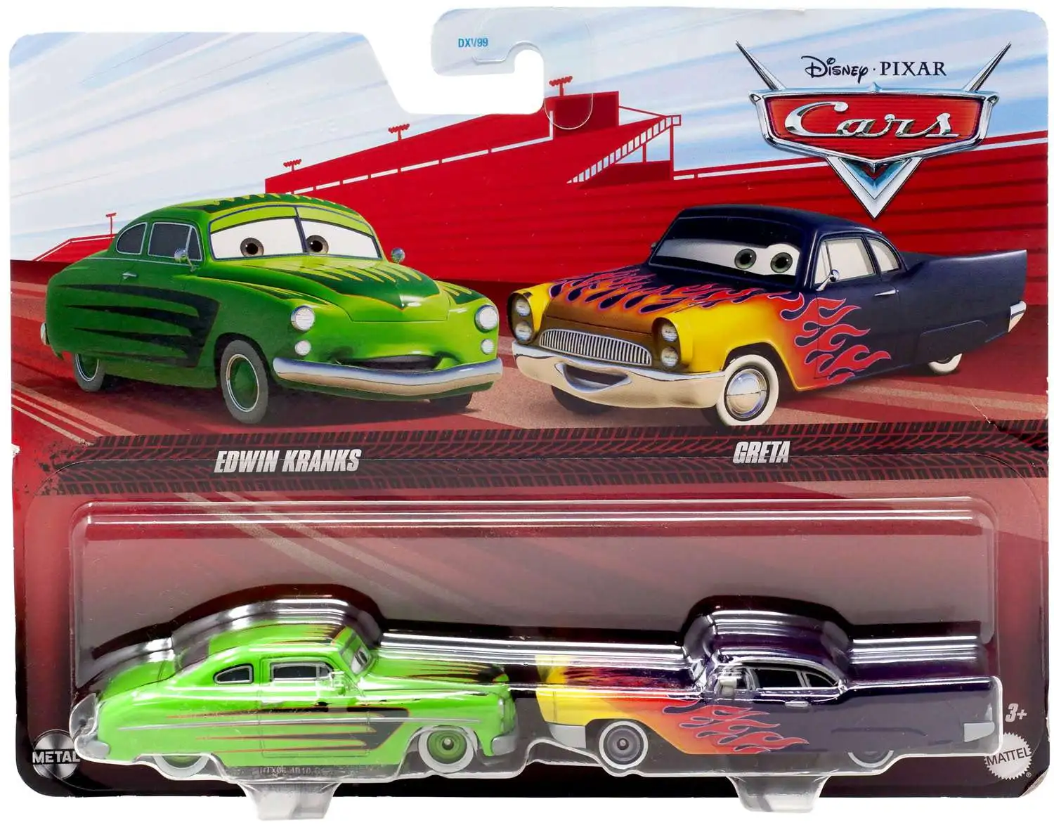 Disney Pixar Cars Cars 3 Metal Edwin Kranks Greta 155 Diecast Car 2 ...