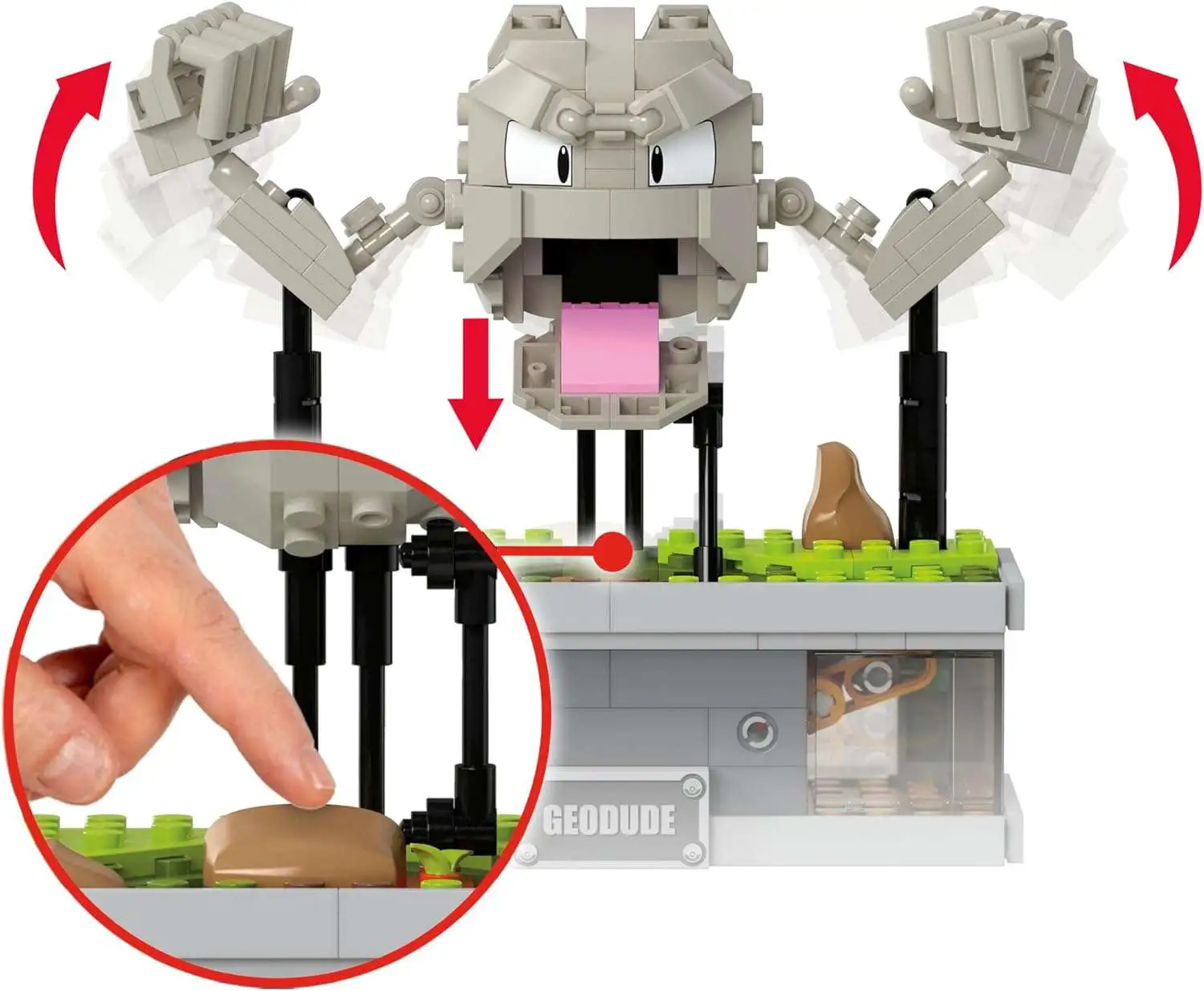 Pokemon Mini Motion Geodude Set Mega Construx - ToyWiz