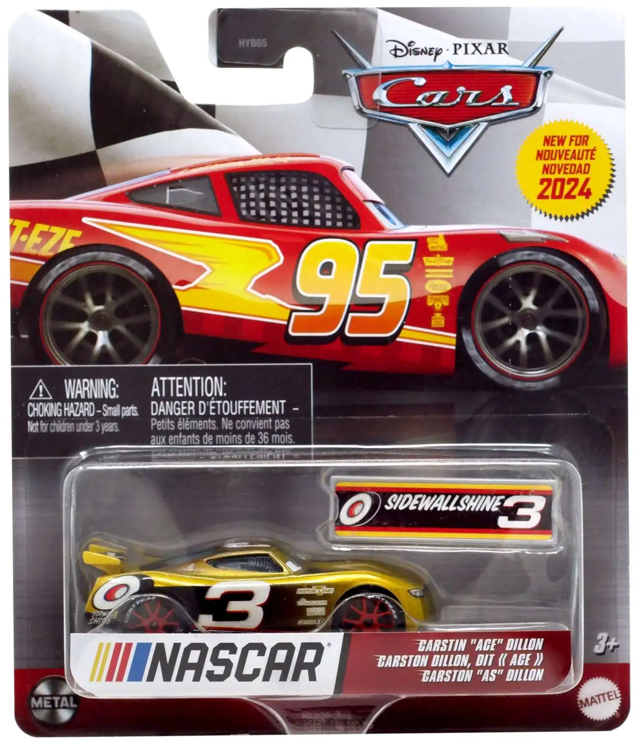 Disney Pixar Cars Cars 3 NASCAR Carstin Ace Dillon 155 Diecast Car 2024 ...