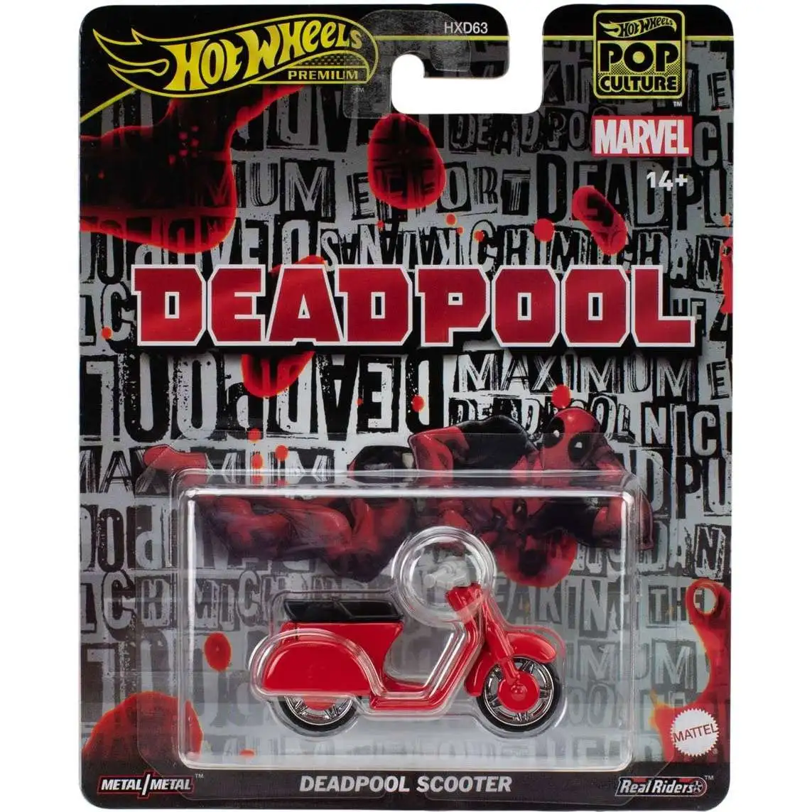 Hot Wheels Deadpool POP Culture Scooter 164 Premium Diecast Car Mattel ...