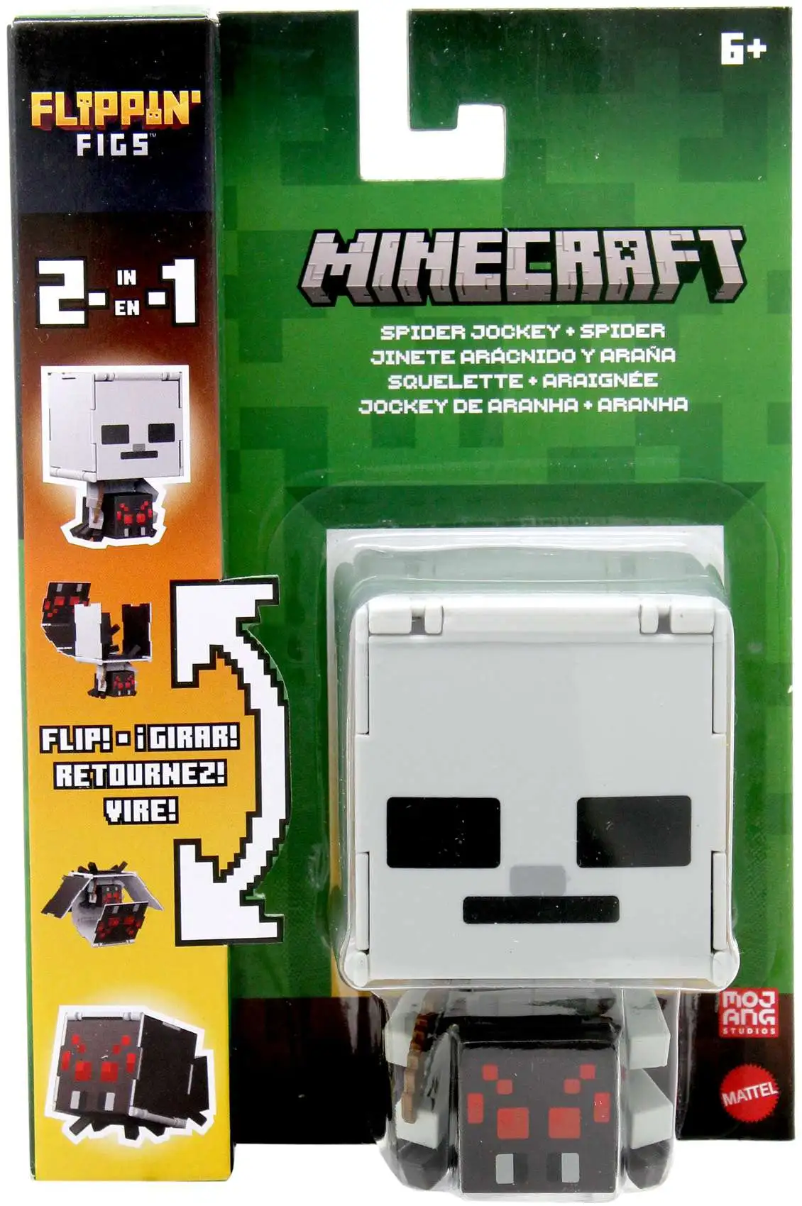 Minecraft Flippin Figs Spider Jockey Spider 3.75 Action Figure Mattel ...