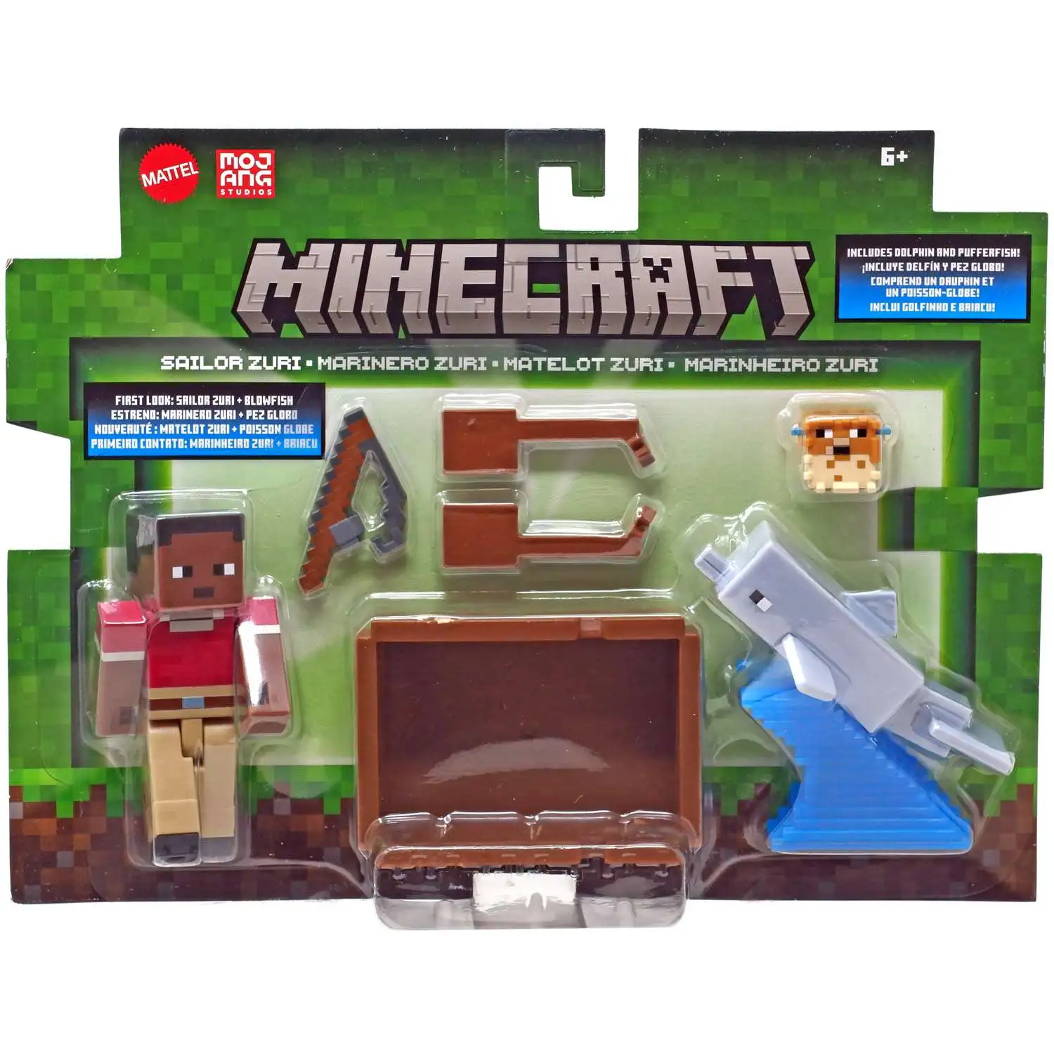 Minecraft Sailor Zuri Blowfish 3.25 Action Figure 2-Pack Mattel Toys - ToyWiz