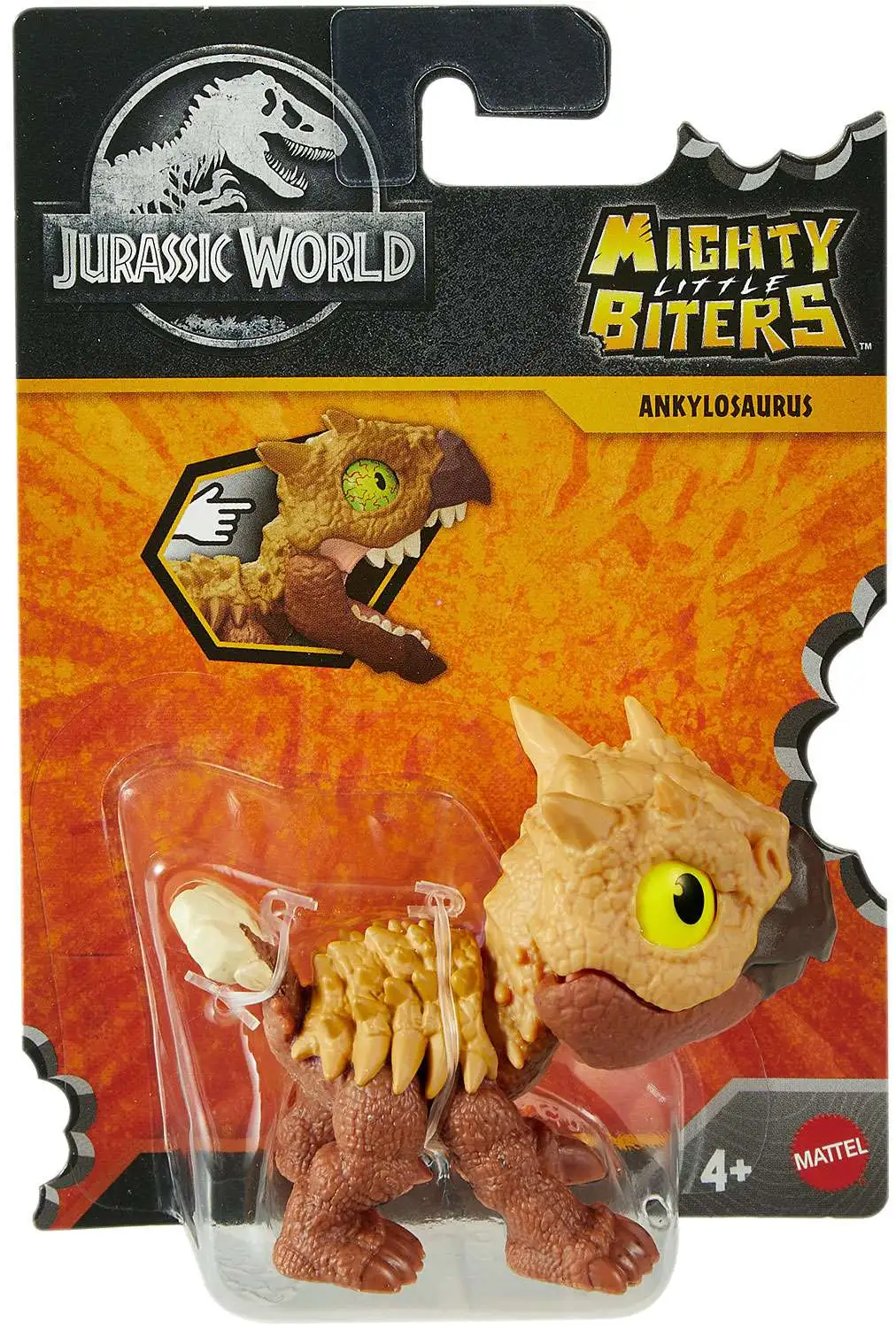Jurassic World Mighty Little Biters Ankylosaurus Mini Figure Mattel ...