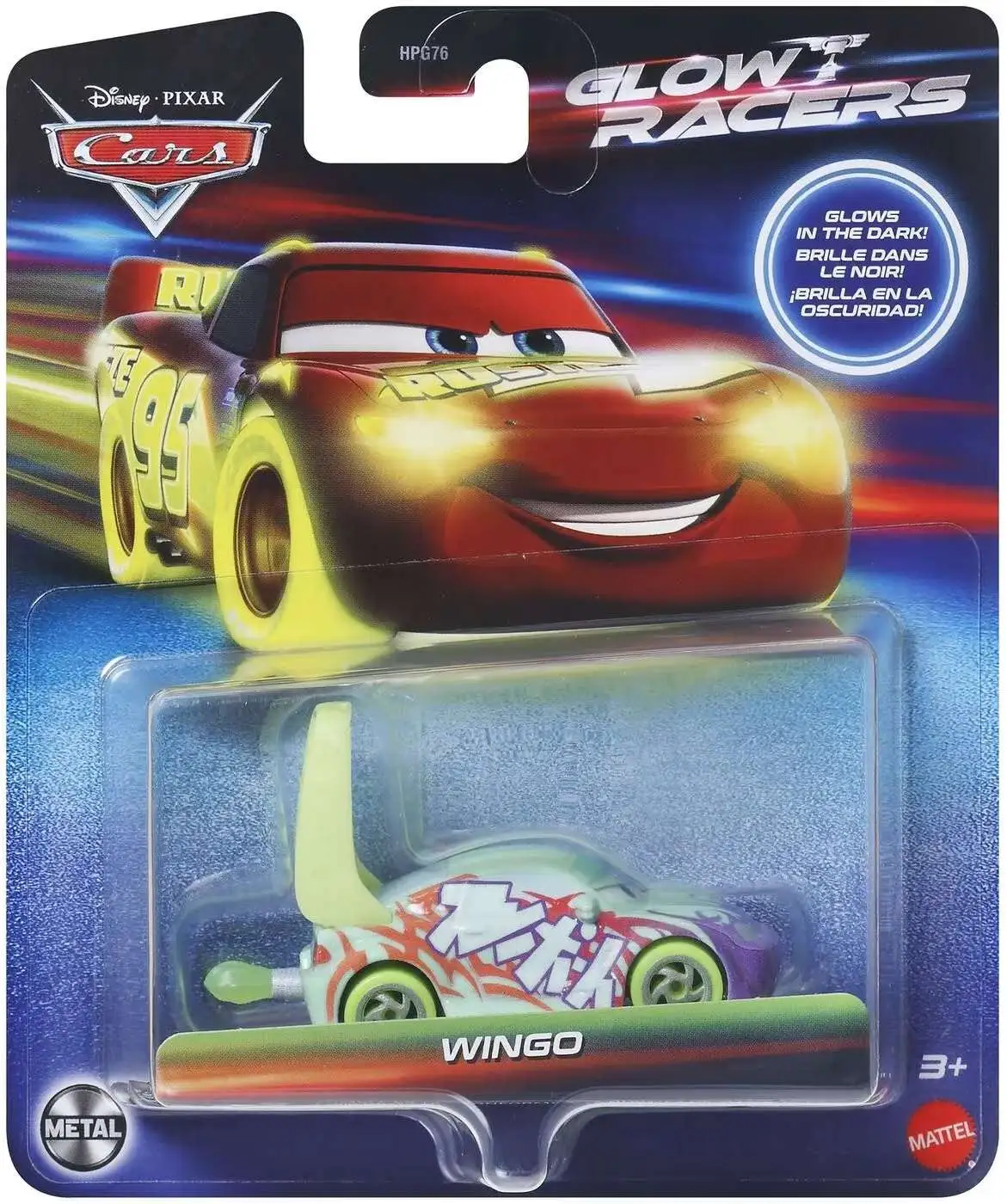Disney Pixar Cars Glow Racers Wingo 155 Diecast Car Mattel Toys - ToyWiz