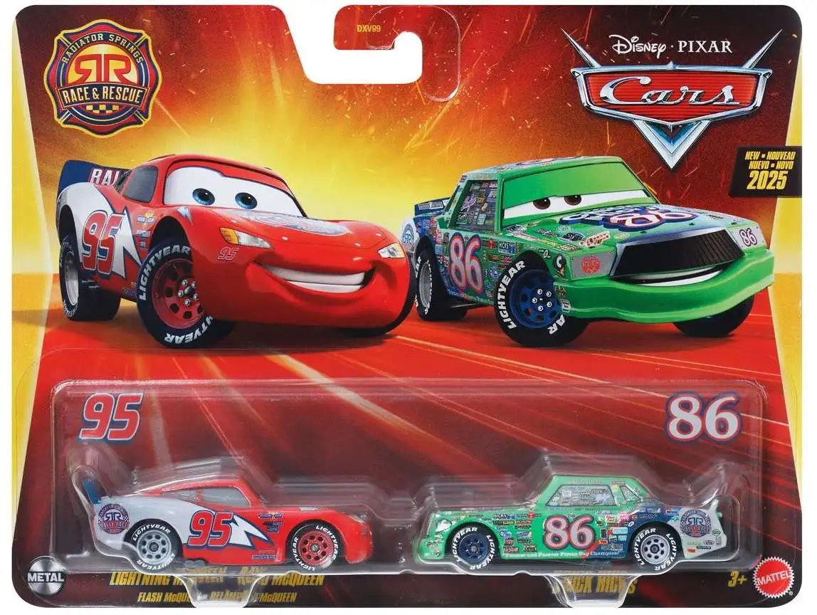 Disney Pixar Cars Metal Race Rescue Lighting McQueen Chick Hicks 155 ...