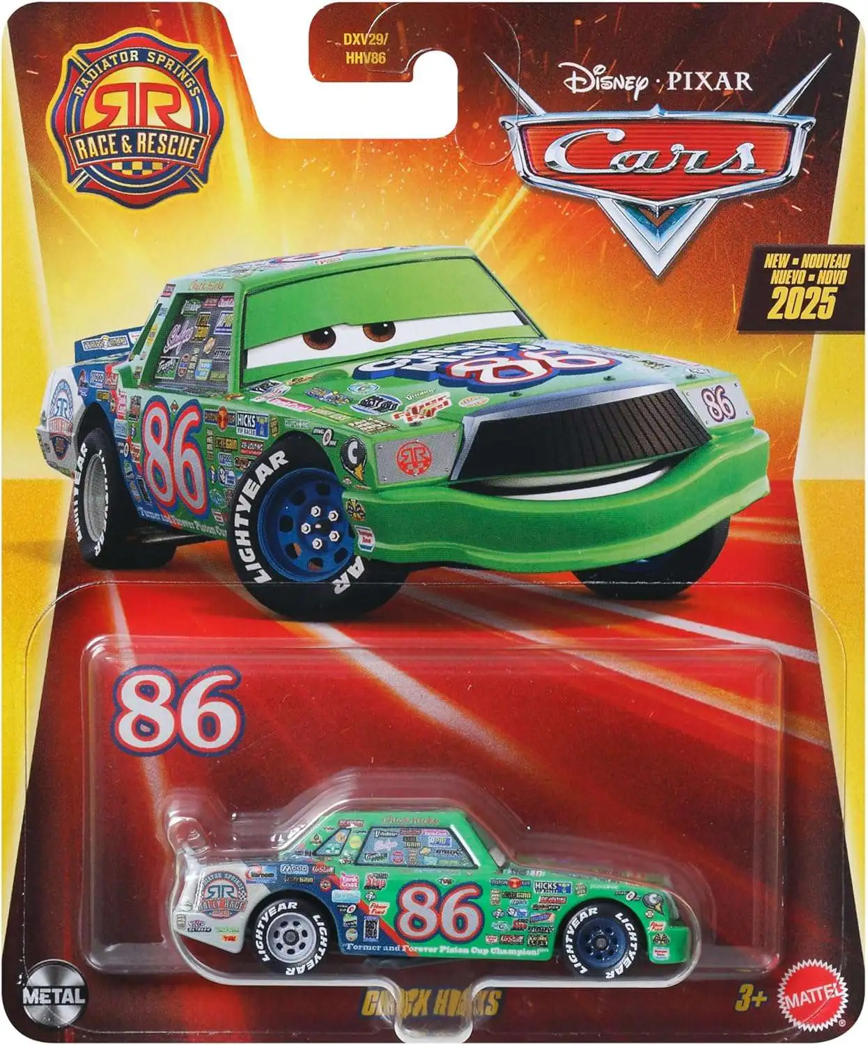 Disney Pixar Cars Metal Race Rescue Chick Hicks 155 Diecast Car Mattel ...