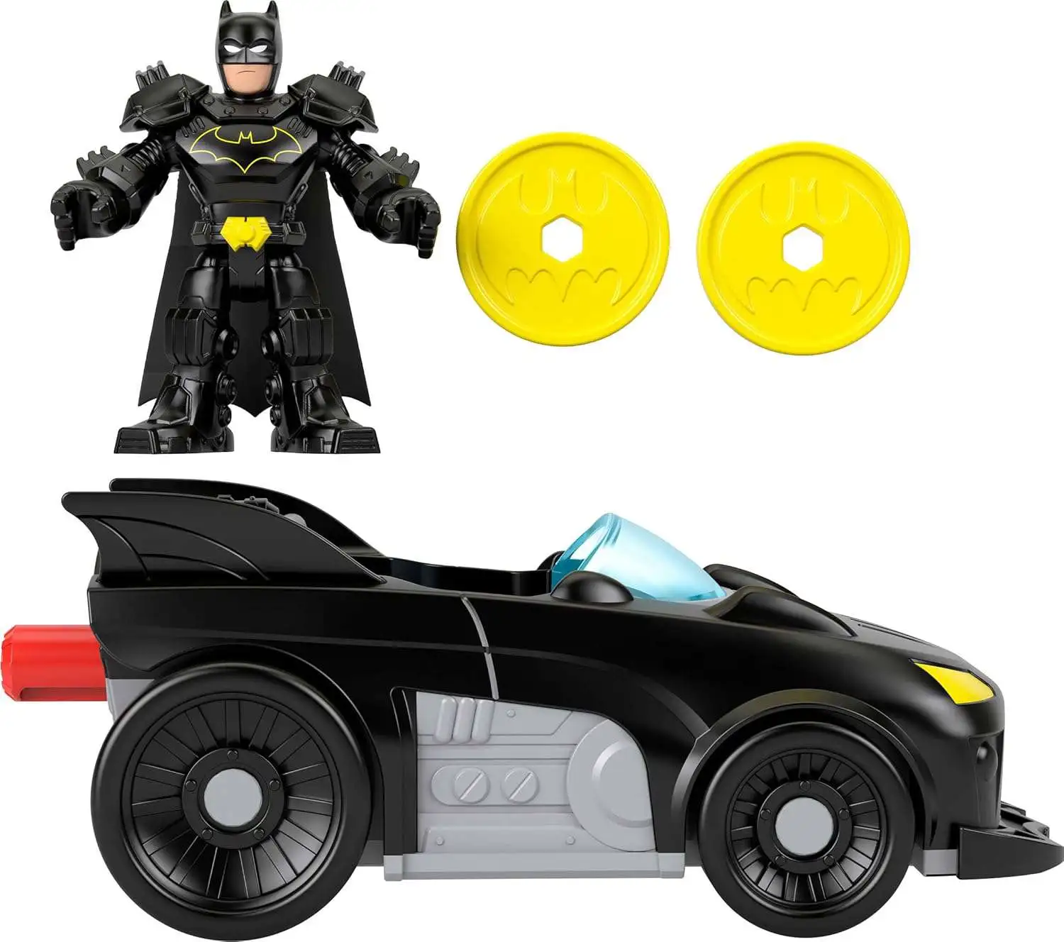 Fisher Price DC Super Friends Imaginext Metal Force Batmobile Vehicle ...