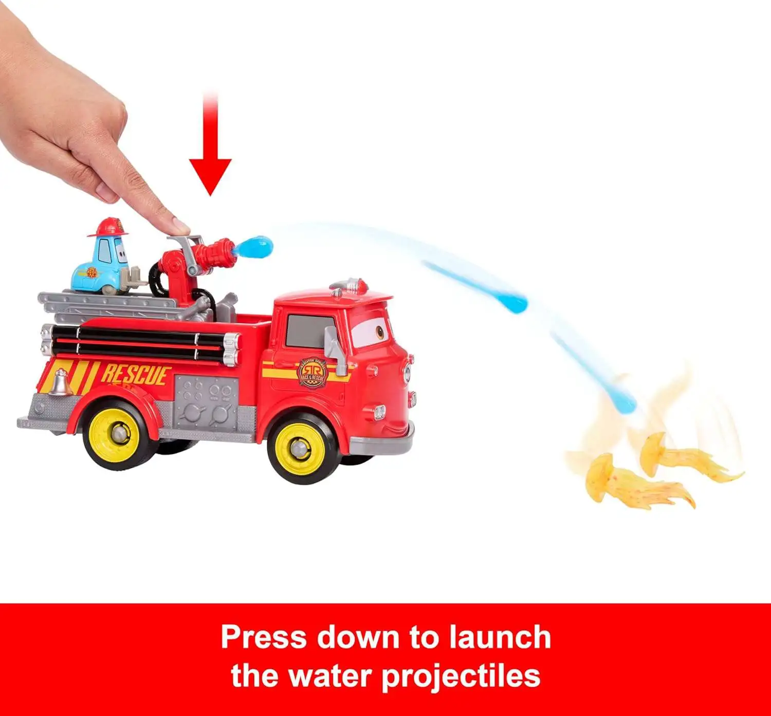 Disney Pixar Cars Race Rescue Fire Fighting Red Guido Exclusive 155 ...