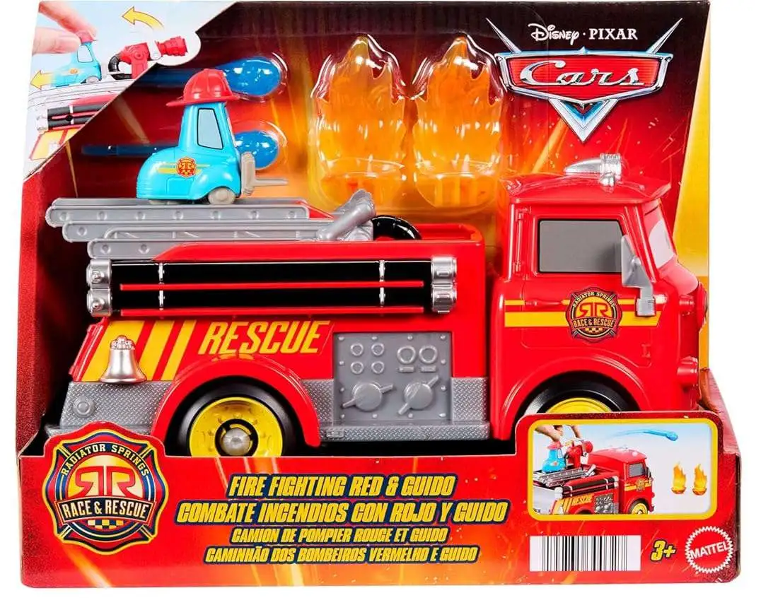 Disney Pixar Cars Race Rescue Fire Fighting Red Guido Exclusive 155 ...