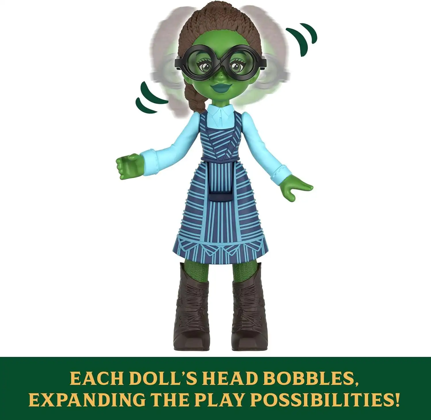 Wizard of Oz Wicked Students of Shiz Small Doll 5-Pack Elphaba, Glinda ...