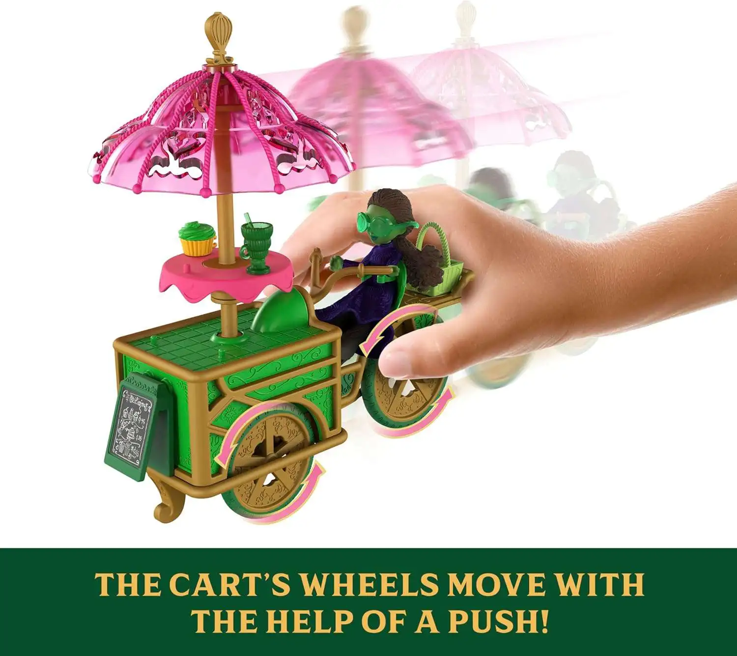 Wizard of Oz Wicked Emerald City Dessert Cart Small Doll Playset Mattel ...