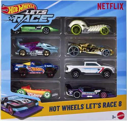 Hot Wheels Lets Race Lets Race 164 Diecast Car 8-Pack Cars May Vary ...