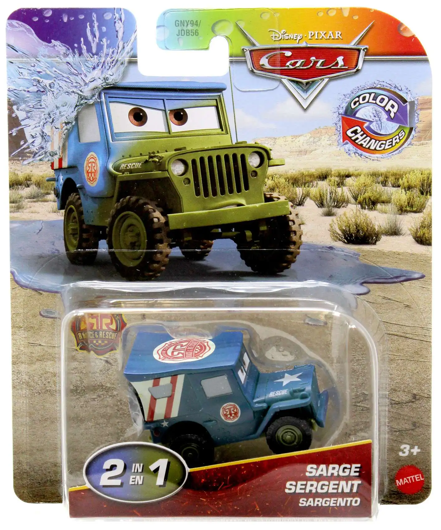 Disney Pixar Cars Cars 3 Color Changers Sarge 155 Diecast Car Mattel ...