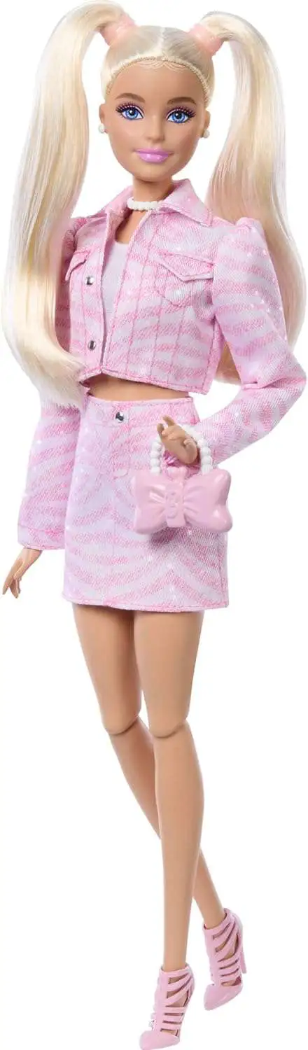 Barbie Deluxe Style Barbie 13.25 Doll 9, Pink Denim Outfit Mattel - ToyWiz