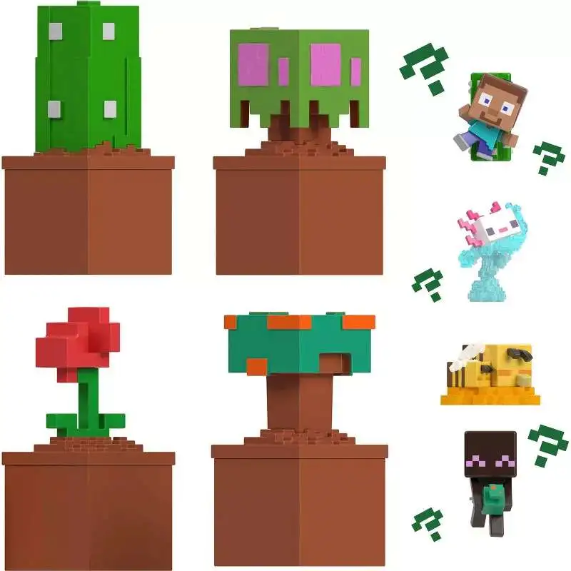 Minecraft Mini Mode Bloom Blocks Steve Mini Figure Mattel Toys - ToyWiz
