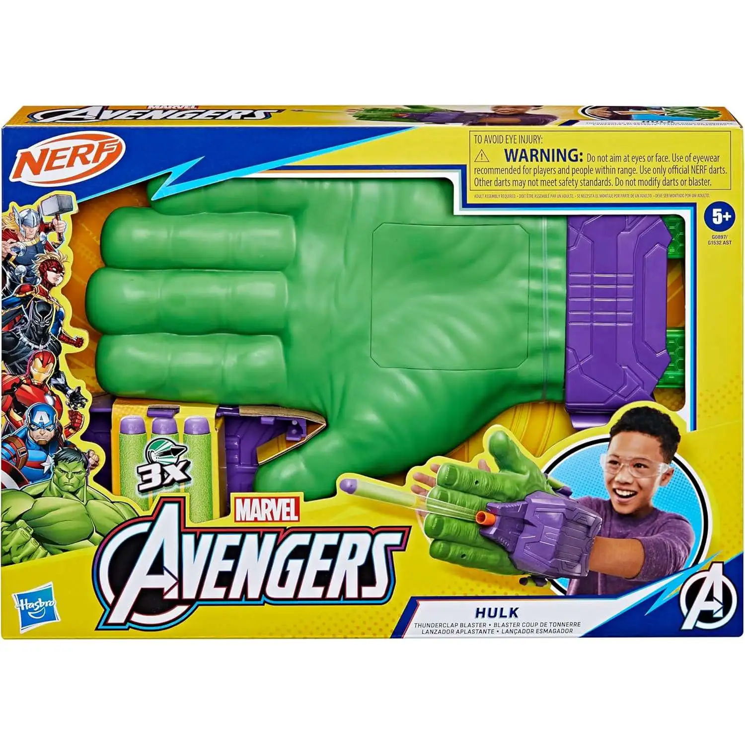 Marvel Avengers Nerf Hulk Thunderclap Blaster Hasbro - ToyWiz