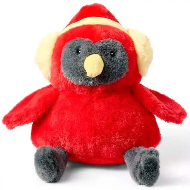 GiggleScape Cardinal Bird with Ear Muffs 12 Plush - ToyWiz