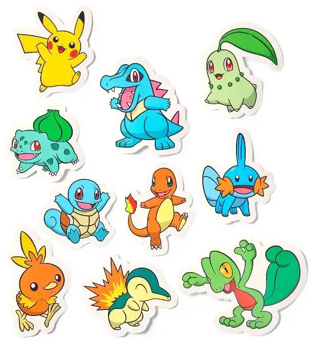 Pokemon Pokemon Exclusive Vinyl Sticker Set 10 Piece - ToyWiz