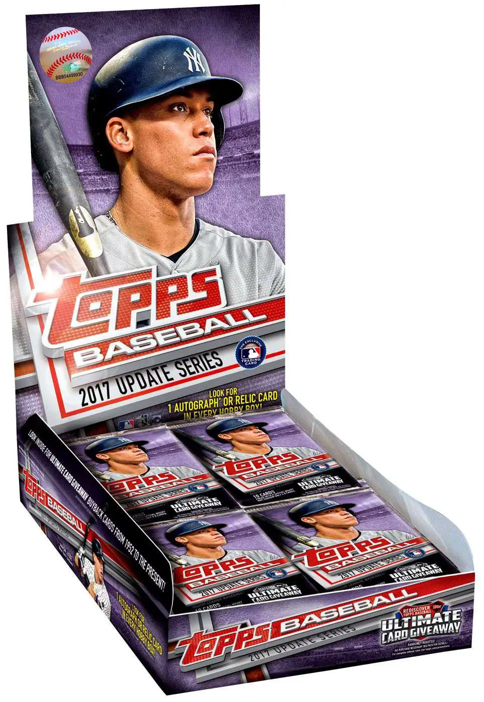 MLB Topps 2017 Update Baseball Trading Card HOBBY Box 36 Packs - ToyWiz