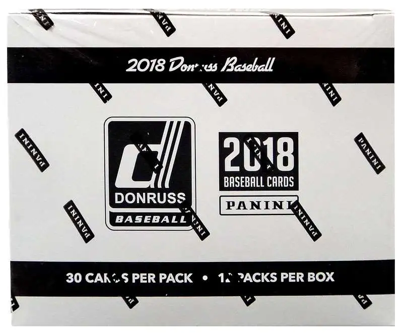 MLB Panini 2018 Donruss Baseball Trading Card VALUE Box 12 FAT Packs ...