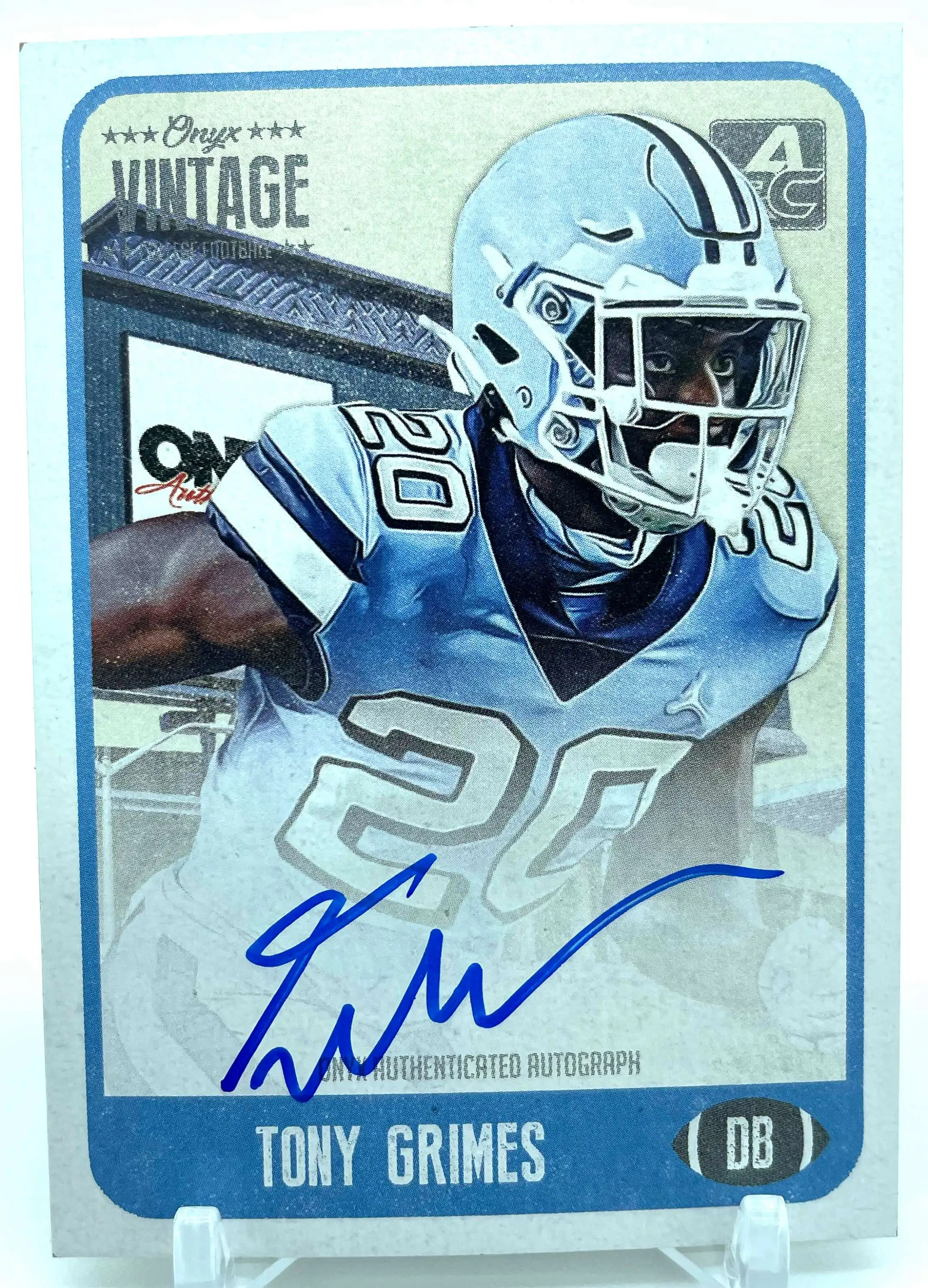 NFL 2021 Vintage Single Card 400 Tony Grimes CATG Rookie Autograph - ToyWiz