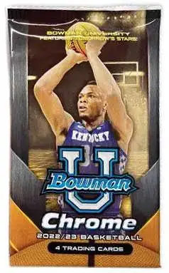 Basketball Bowman 2022-23 Chrome University Basketball Trading Card BLASTER Pack 4 Cards Topps ...