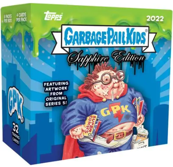 Garbage Pail Kids 2022 GPK Chrome Sapphire Trading Card Box 8 Packs ...