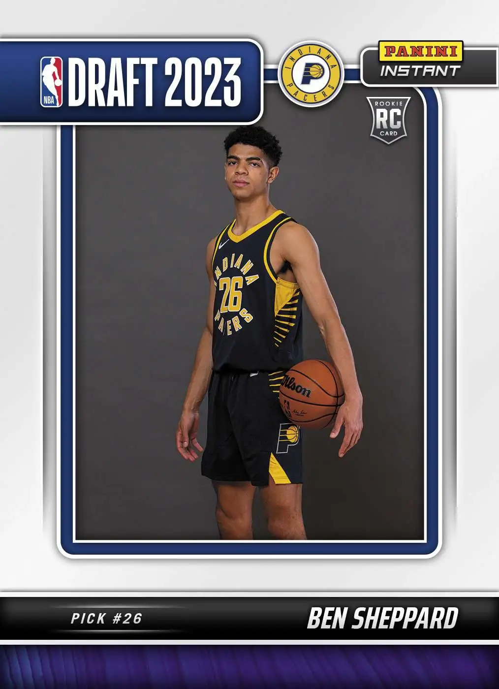 NBA 2023-24 Instant Draft Night Basketball Single Card Ben Sheppard Exclusive 26 Rookie, Pick 26 ...