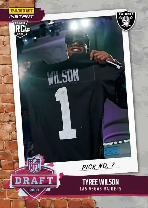 NFL Las Vegas Raiders 2023 Instant Draft Night Football Single Card ...