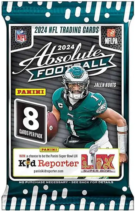 NFL Panini 2024 Absolute Football Trading Card MEGA Box Pack 7 Cards ...