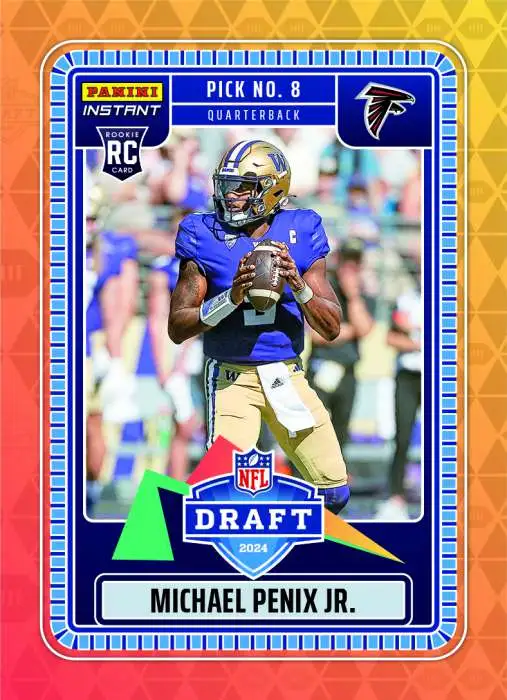 NFL 2024 Instant Draft Night Football Single Card Michael Penix Jr. NFLDN-14 Rookie - ToyWiz