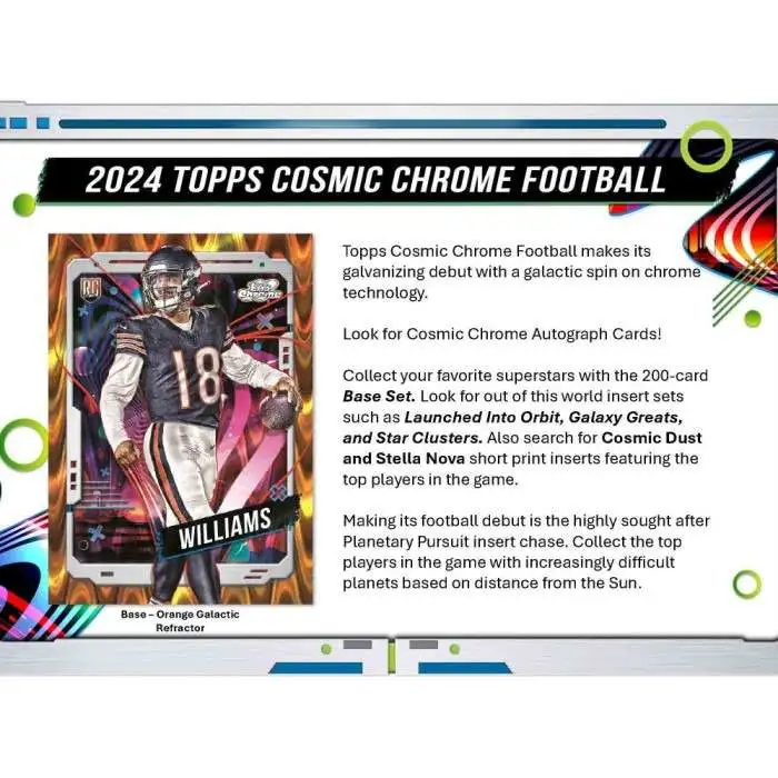 NFL Topps 2024 Cosmic Chrome Trading Card HOBBY Pack 4 Cards - ToyWiz
