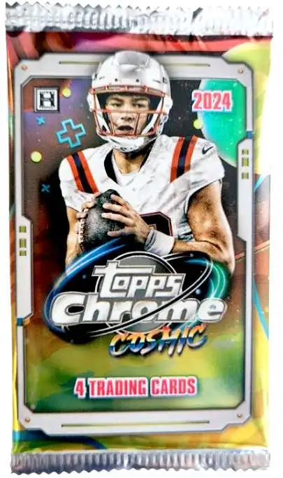 NFL Topps 2024 Cosmic Chrome Trading Card HOBBY Pack 4 Cards - ToyWiz