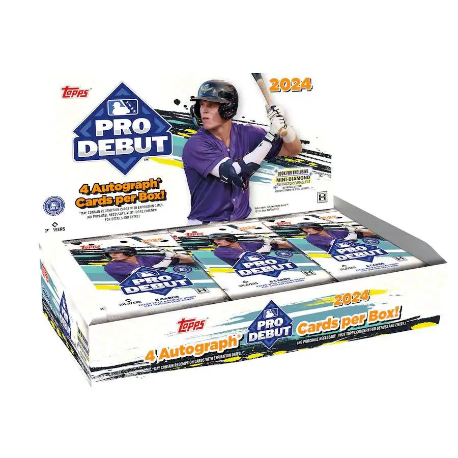 MLB Topps 2024 Pro Debut Baseball Trading Card HOBBY Box 24 Packs, 8 ...