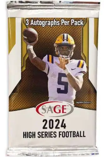 NFL Sage Collectibles 2024 HIGH Series Football Trading Card AUTOGRAPH ...