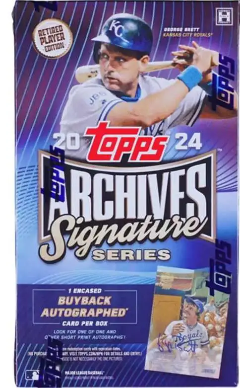 MLB Topps 2024 Retired Archives Signature Series Baseball Trading Card HOBBY Box 1 Encased ...