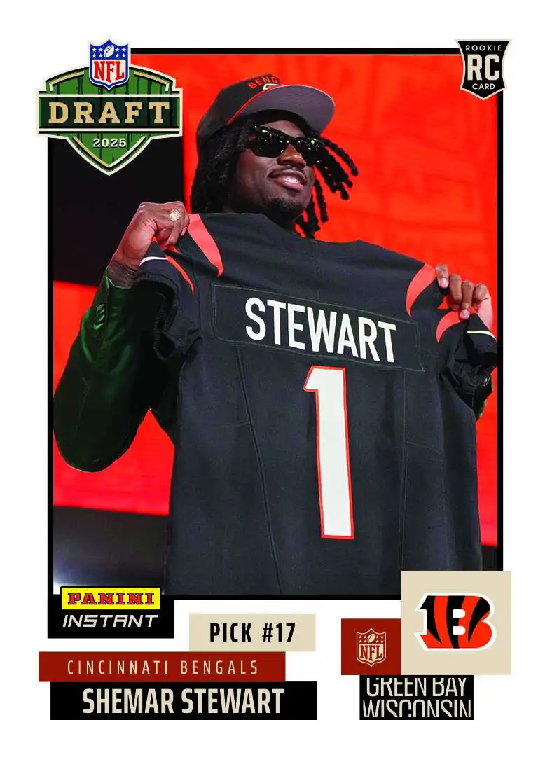 NFL Cincinatti Bengals 2025 Instant Draft Night Football Single Card ...