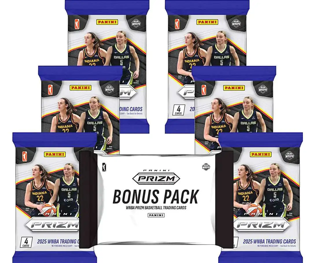 WNBA Prizm 2025 Basketball Exclusive Trading Card BUNDLE Box 6 Packs 1 ...