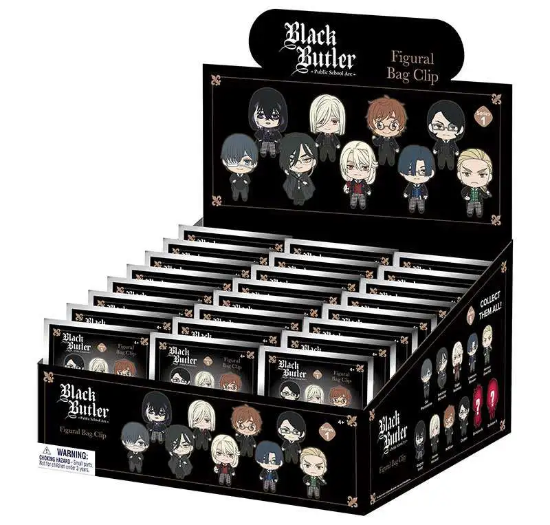 Black Butler 3D Figural Bag Clip Black Butler Series 1 Mystery Box 24 ...