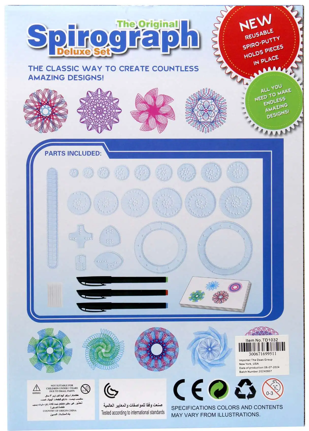 Spirograph The Original Spirograph Deluxe Set Cute Sunlight - ToyWiz