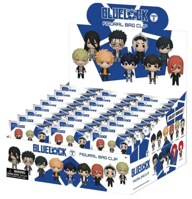 Blue Lock 3D Figural Bag Clip Blue Lock Series 2 Mystery Box 24 Packs ...