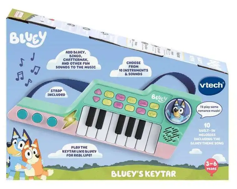Bluey Blueys Jam Sesh Keytar V-Tech - ToyWiz