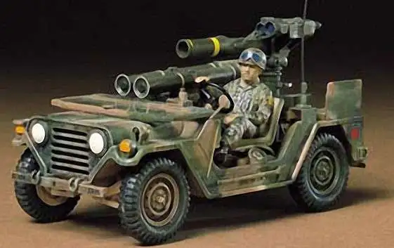 Tamiya USA Military Miniature U.S. M151A2 w Tow Launcher Kit 135 Model ...